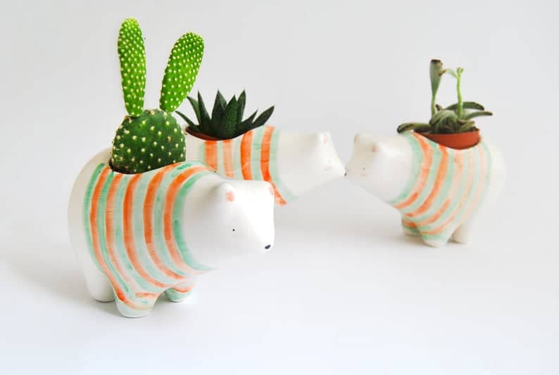 60+ Cutest Ceramic Animal Pots & Planters (In 2022) - UntamedAnimals